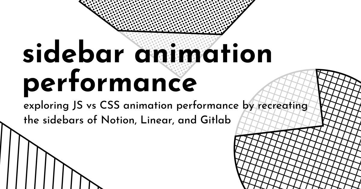 Sidebar animation performance
